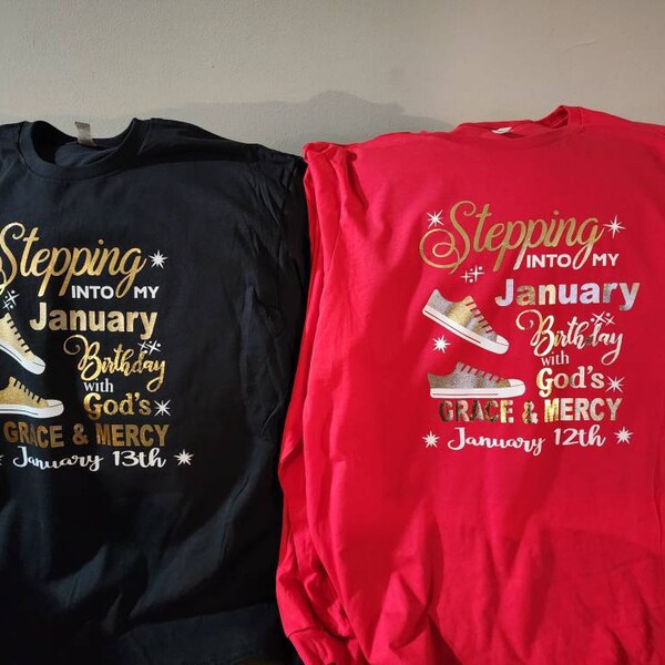 Stepping Into My January Birthday Svg, January Birthday SVG, January ...