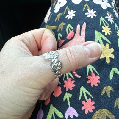 Hemlock Tree Branch Ring, Sterling Silver Ring, Branch Ring, Pine ...