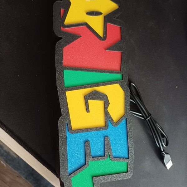 TEKKEN Neon Led Lightbox RGB Gamer Lamp Twitch Streamer Light Setup Pc ...