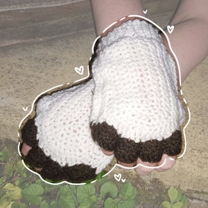 Cat Paw Fingerless Mittens Crochet Pattern - Etsy