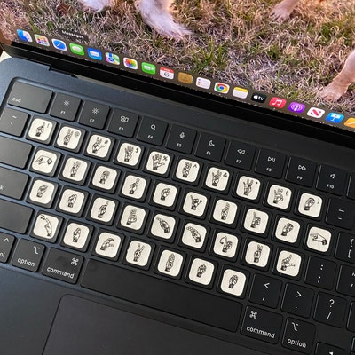 37 ASL Alphabet Keyboard Stickers Sign Language Stickers - Etsy