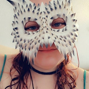 Snowy Owl Mask, Masquerade Masks Women, Owl Mask, Leather Mask, Bird ...