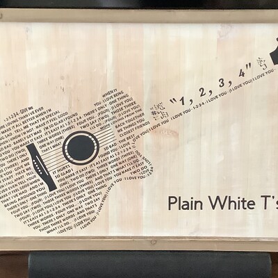 Laser Engraved Look Lyric Guitar Laser Burn Song Lyrics - Etsy