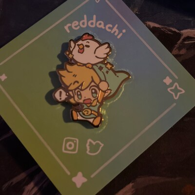 LOZ Enamel Pins Link With Heart Piece, Link Drinking Lon Lon Milk, Link ...