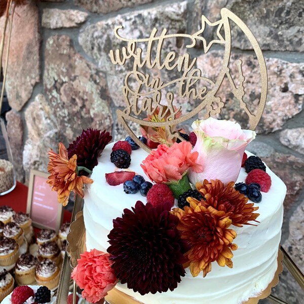 It's Written in the Stars Cake Topper, Constellation Cake Topper ...