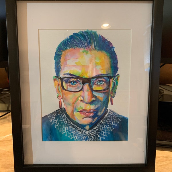 RBG (ruth Bader Ginsburg) Watercolor Print - Etsy