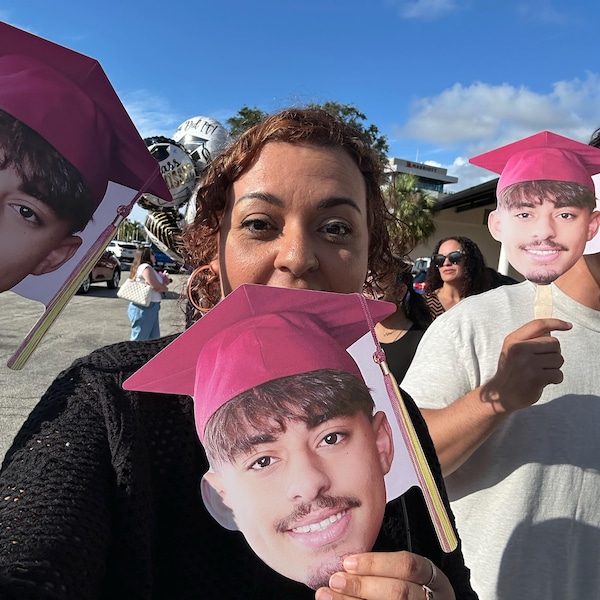 Graduation 2026 Big Heads on a Stick, Face on a Stick, Graduation Fan ...