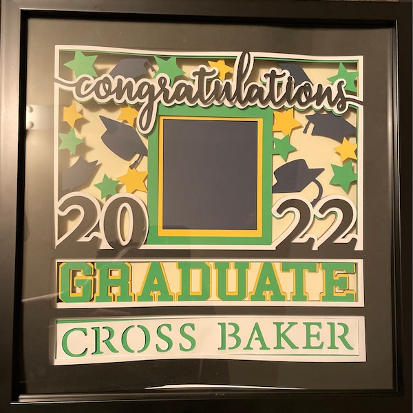 CUSTOMIZABLE 3D GRADUATION Shadow Box Svg - for Cricut - for Silhouette ...