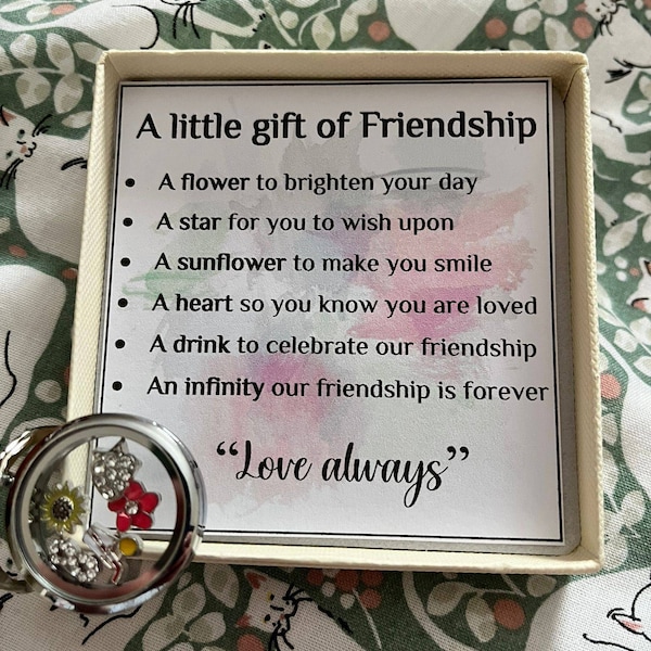 Friendship Gift, Gift for Friend, Long Distance, Missing You,a Little ...