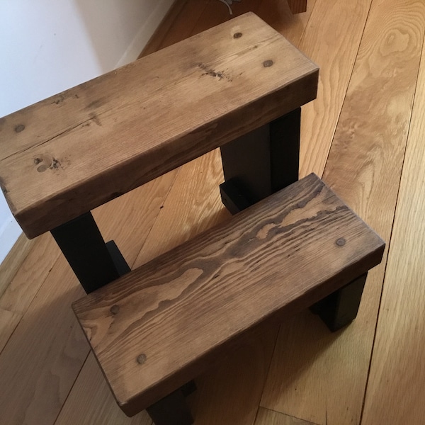 Reclaimed Wood Steps Made in Uk Kitchen Utility Steps Dog Steps ...
