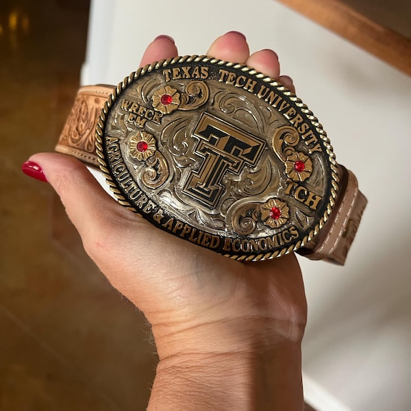 Trophy Western Belt Buckle - Custom Made - German Silver - Hand ...