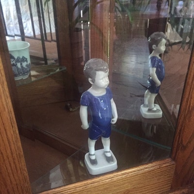 Fulper Pottery Art Deco Figural Lady Vanity Powder Dresser Jar / Stangl ...