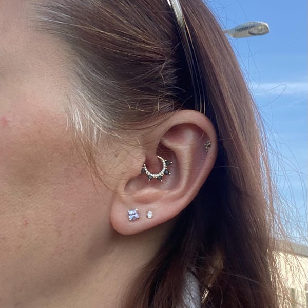 14K Solid Gold Moss Agate Belly Ring Piercing, Gold Moss Agate Belly ...