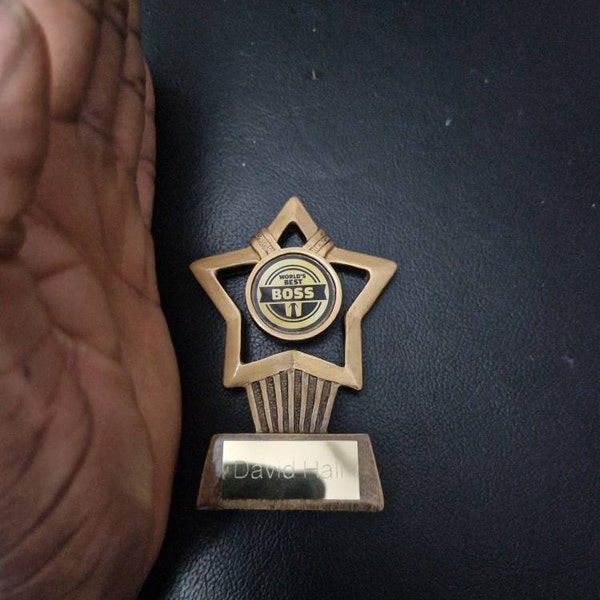 Star Gold Award Trophy - Personalized Engraving - Etsy