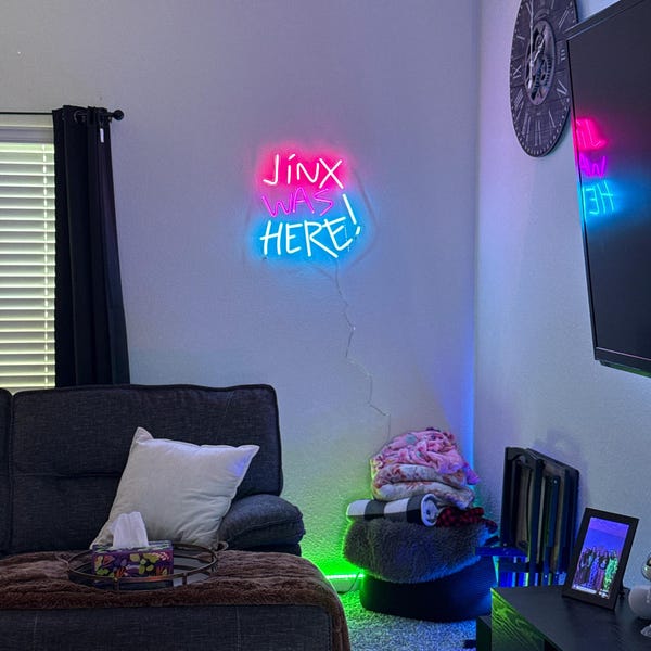 Jinx | Arcane - LED Neon Sign, Cartoon Neon Sign, Cartooncharacter ...