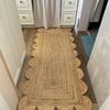 Scallop Jute Rug, Natural Jute Wavy Edge Rug, Scalloped Shape Rug ...