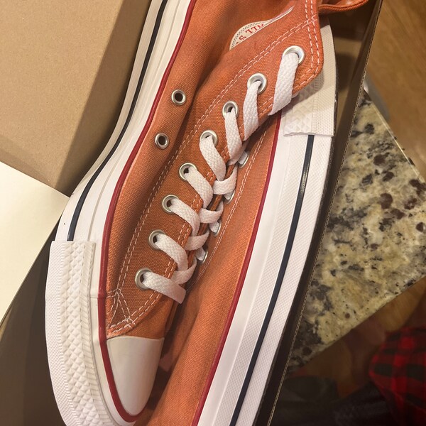 Custom Dyed Burnt Orange Converse All Star High Top Shoes - Etsy