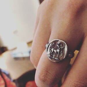Centaur Chiron Mythology Jewelry Silver Signet Ring - Etsy