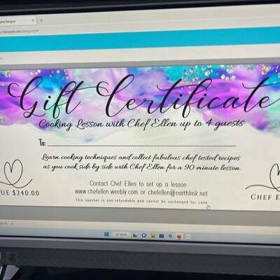 COLIBRI Holographic Glitter Gift Certificate Template, EDITABLE Modern ...