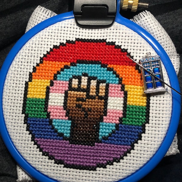 LGBT Cross Stitch Pattern, Transgender Crossstitch PDF, Gay Pride ...