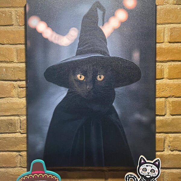 Custom Witch Pet Portrait From Photo Perfect Gothic Gift Dark Pet Gift ...