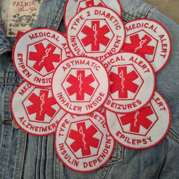 Medical Alert Embroidery Design in 3 Sizes. Emergency Embroidery ...