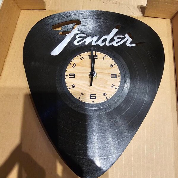 GUITAR PICK Fender Strat Vinyl Record Clock - Etsy