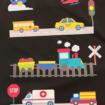Trains, Planes and Trucks Clipart, Transportation, Primary Colors ...