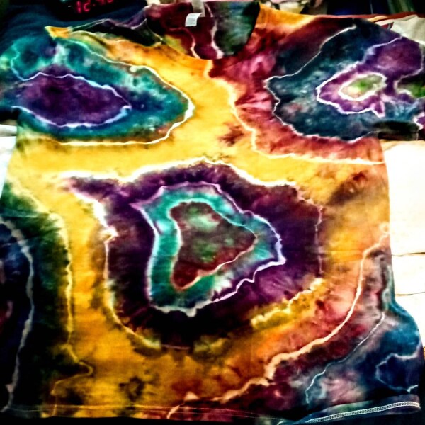 Colorful Geodes Tie Dye T Shirt - Handmade & Customizable - Unique ...