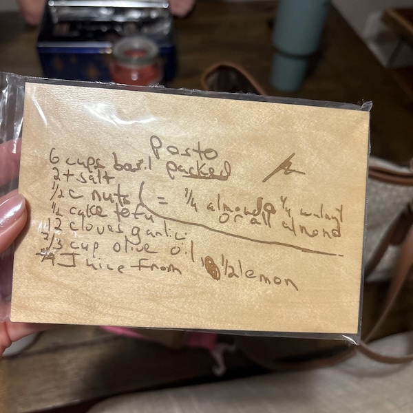 Recipe Cards, Handwritten Engraved Recipe, Custom Fridge Magnet ...