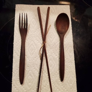 Unique Wooden Fork Walnut Wood Unique Kitchenware - Etsy
