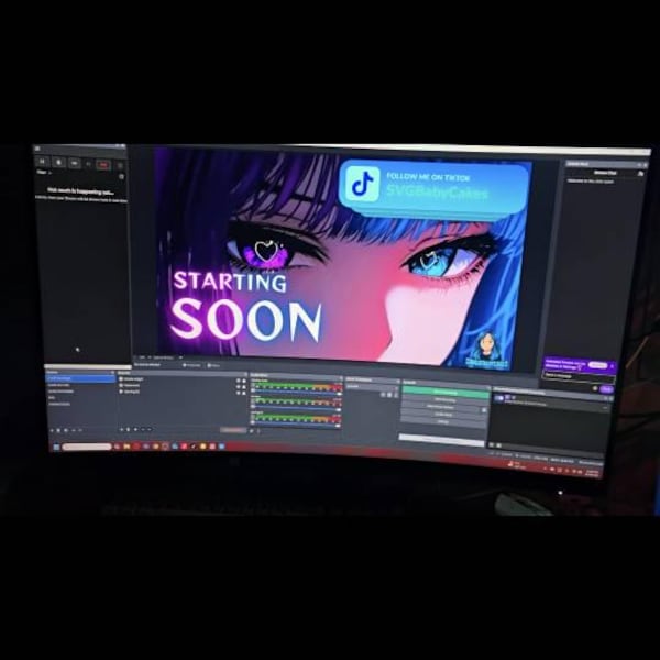 Anime Girl Stream Overlay Pack for Twitch, Youtube, Kick | Animated ...