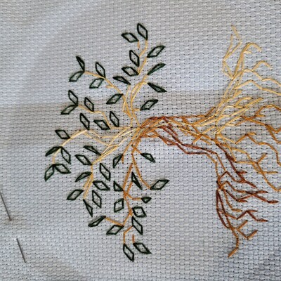 Temperature Stitch Gothic Cathedral With Stained Windows Modern Hand ...