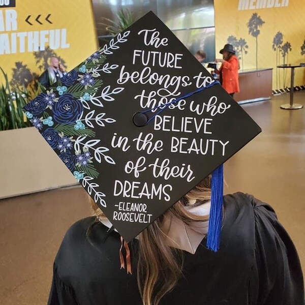 Grad Cap Topper Graduation Gift Tassel Custom Grad Quote Grad Cap ...