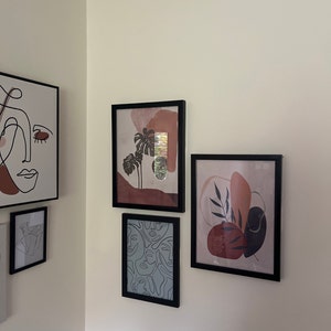 Abstract Face Line Drawing Outline Wall Poster Print Home - Etsy UK