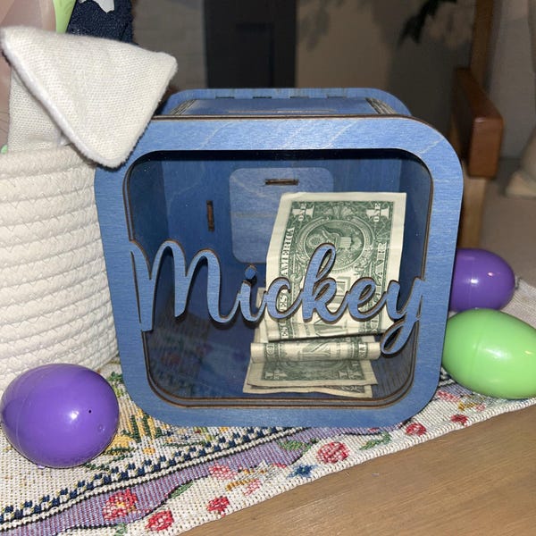 Personalized Honeymoon Fund Box – Wooden Suitcase Money Bank for ...