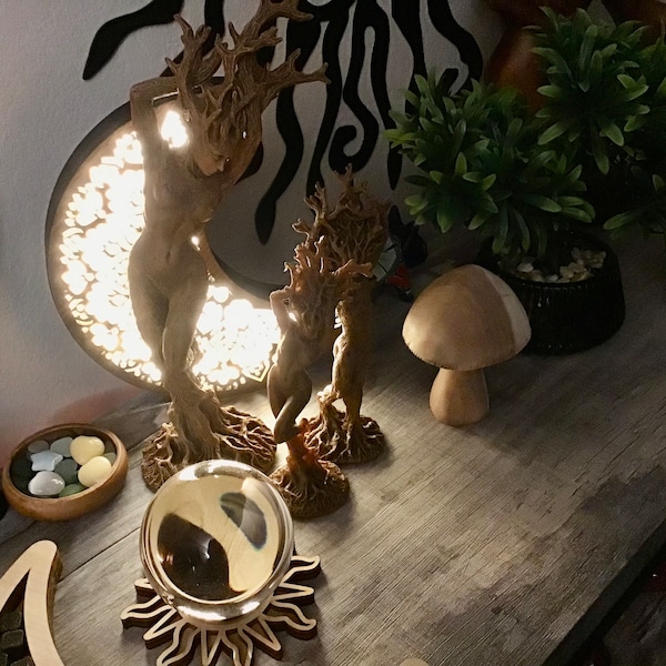 Dryad Statue, Hand Painted Resin Sculpture | Mythical Forest Creature ...