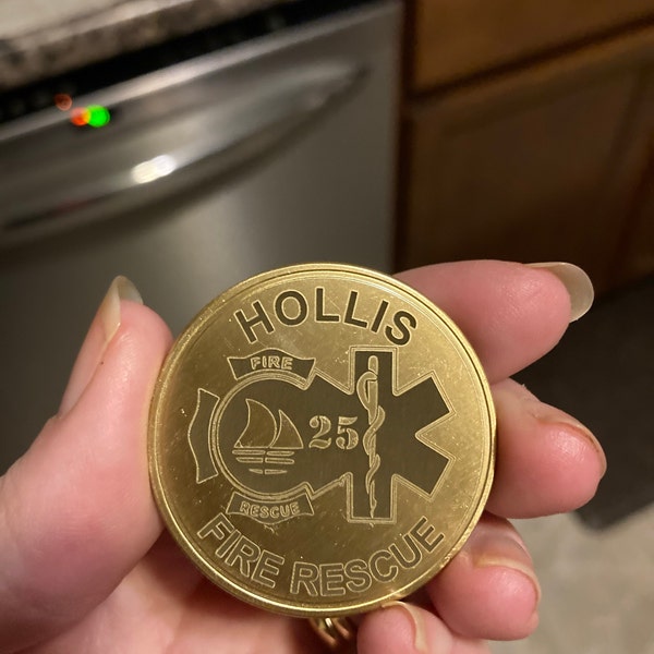 Laser Engraved Coin, Personalized Coin, Custom Coin, Retirement Gift ...