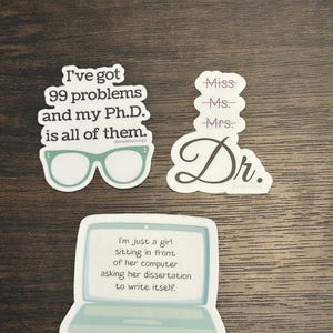 A Good Dissertation is a Done Dissertation Sticker - Etsy