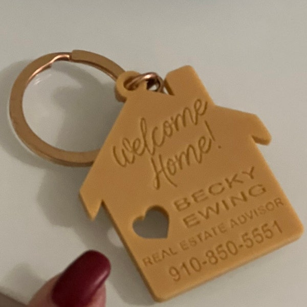 Cute Welcome Home House Realtor Keychain Closing Gift - SVG - EPS ...