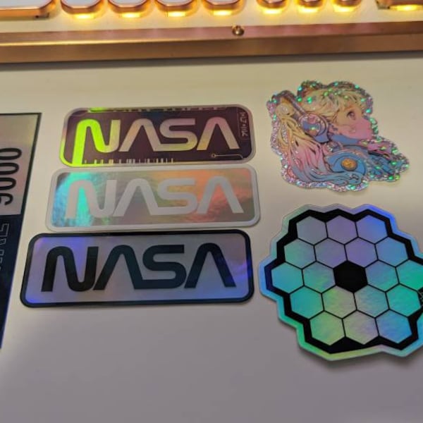 Cyberpunk NASA Worm Holographic Vinyl Decal - Astropunk / Futuristic ...