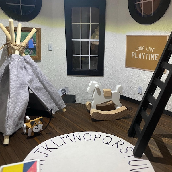 Dollhouse Farm Style Oven Hood Natural Wood Macy Mae 1:12 Scale ...