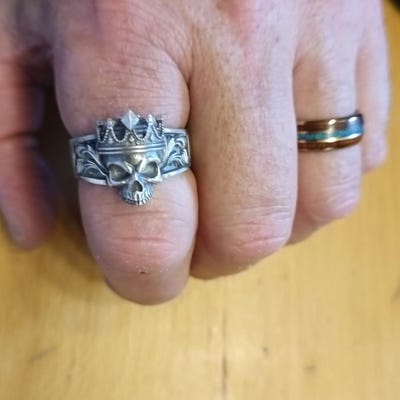 925 Sterling Silver Handmade Skull Ring, Handmade Skull Ring for Men ...