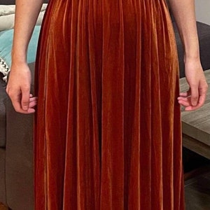 Copper Velvet Dress ,velvet Bridesmaid Dress , Velvet Long Infinity ...