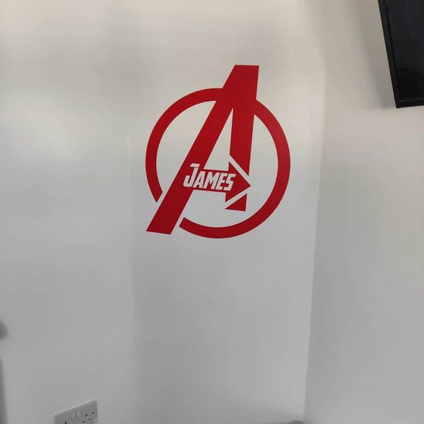 Personalised Avengers Superhero Inspired Kids Name Wall Vinyl Decal ...