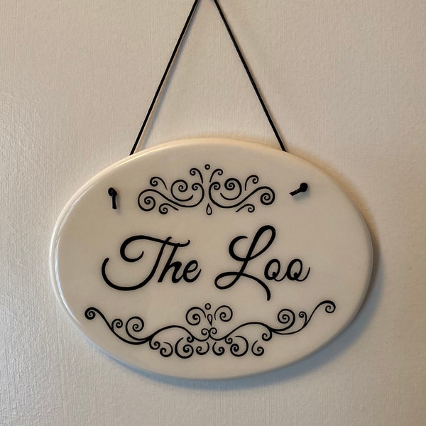 The Loo Sign, Toilet Sign, Bath Door Sign, Bathroom Sign, WC Sign ...