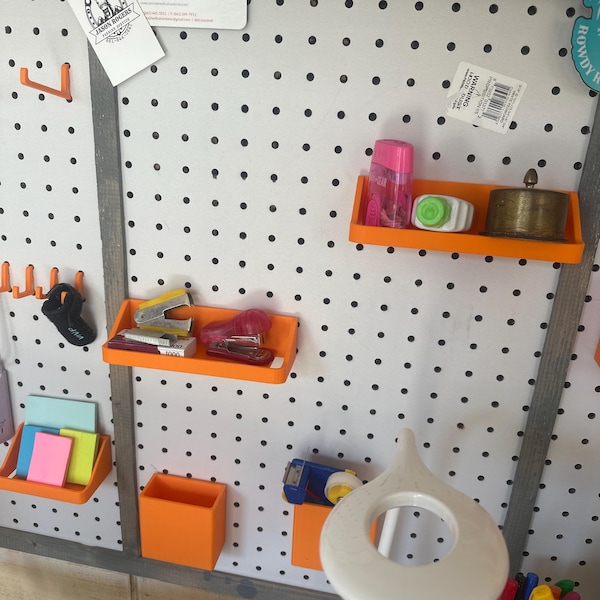 Standard Pegboard Accessories Set, Pegboard Bin, Craft Room Pegboard ...