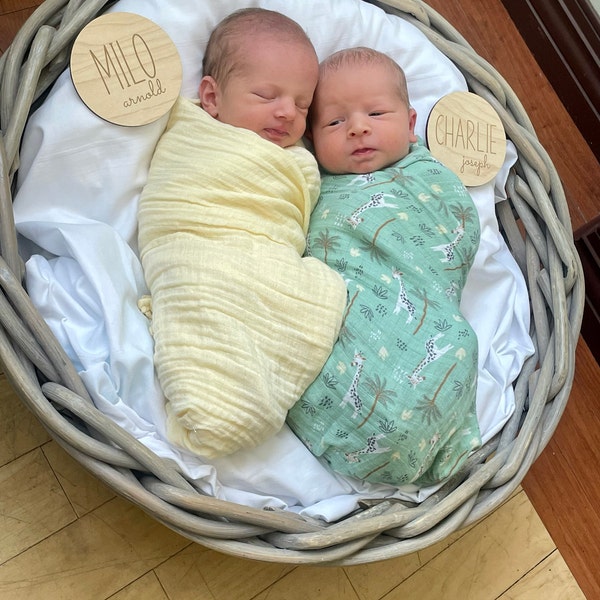 Wooden Baby Name Announcement Sign, Wood Sign for Birth Reveal, Baby ...