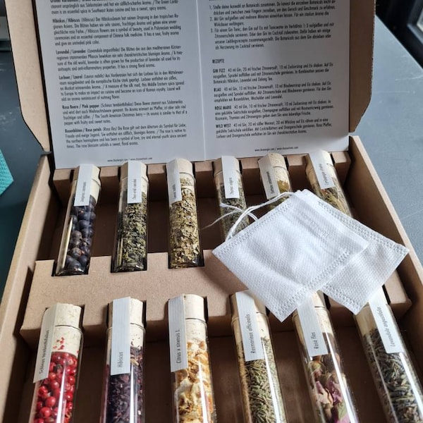 DO YOUR GIN Botanisches Set | Botanisches Gin-Geschenkset | 12-Gewürze Infusionsset für ...