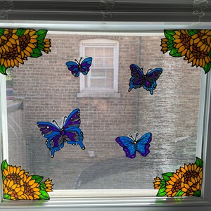 Giraffe Safari Stained Glass Window Cling - Etsy